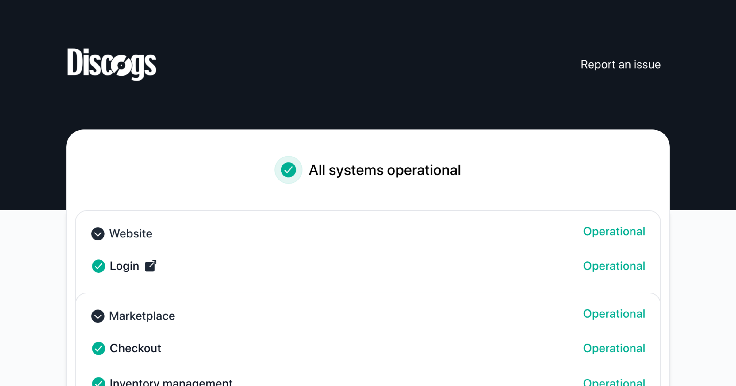 Notice history - Discogs - Status